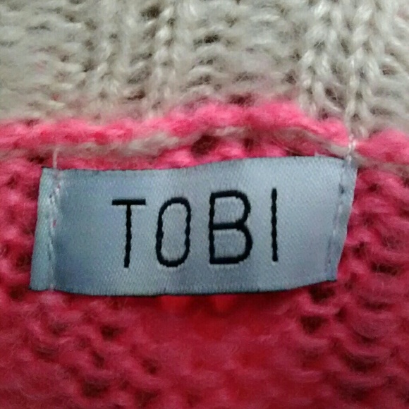 Tobi | Sweaters | Tobi Pink And Cream Sweater | Poshmark